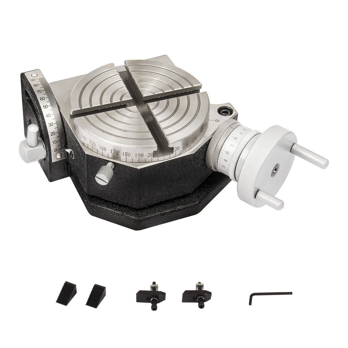 Tilting Rotary Table MTSK-4 with 6 PCs Clamps, 102mm Tilting Rotary Ta ...